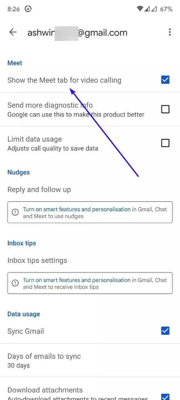 Gmail-ն անջատել է meet ներդիրի բարը