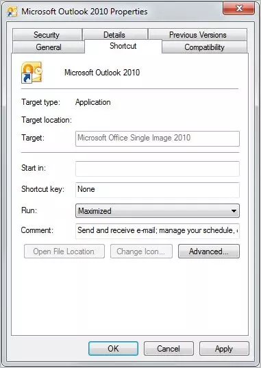 Daaqadda Microsoft Outlook Ma muuqato Hagaajin