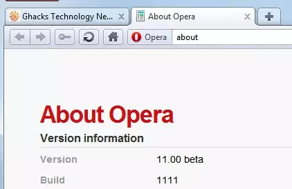 Opera 11 Beta-versiyasi mavjud, Hozir yuklab oling