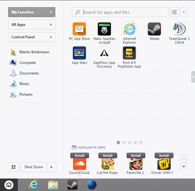 pokki startmenu