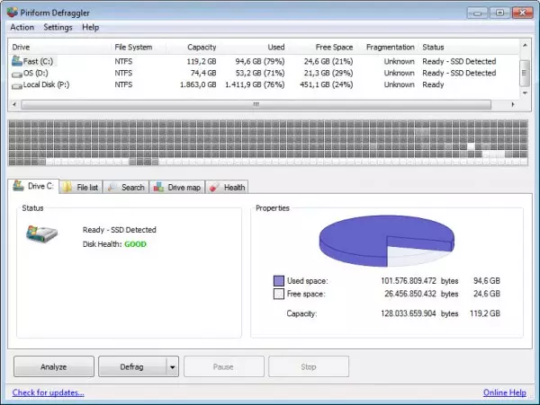 disk defragmenter defragmenter