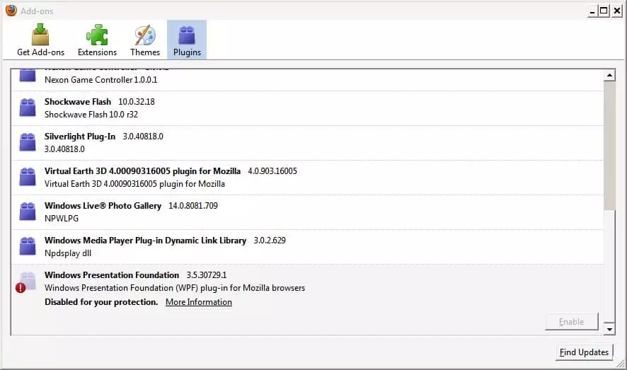 Ako odinštalovať doplnok Windows Presentation Foundation vo Firefoxe