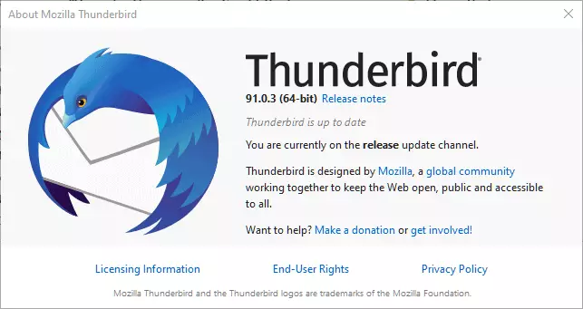 thunderbird 91.0.3