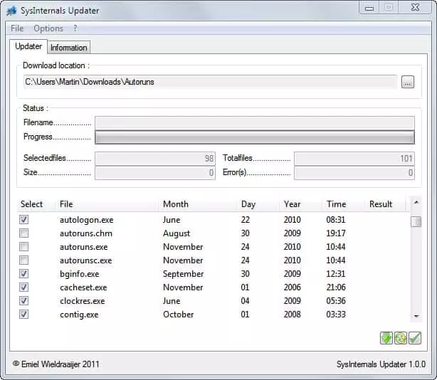 sysinternals imudojuiwọn