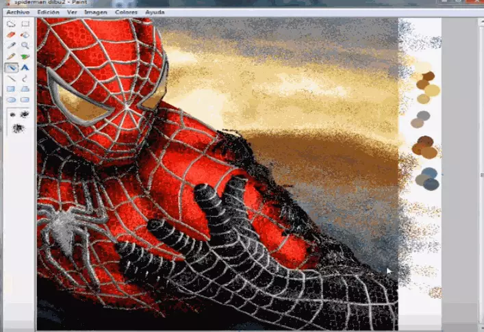 peinture spiderman