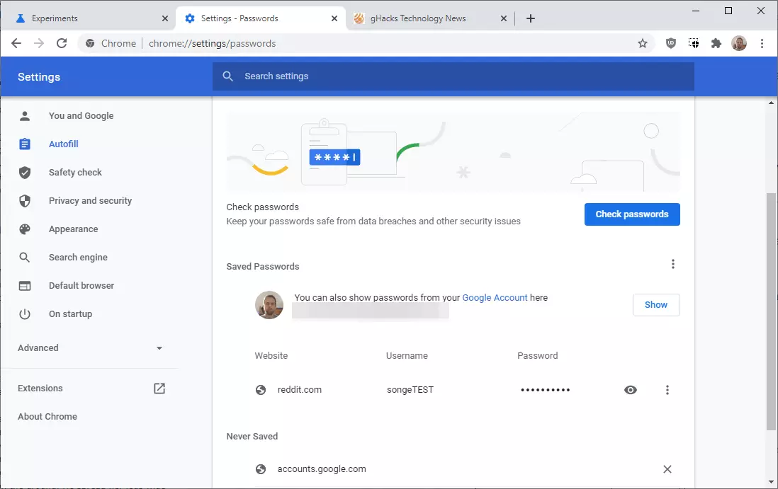 google chrome išsaugoti slaptažodžius google paskyra