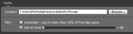 Spotify-Cache
