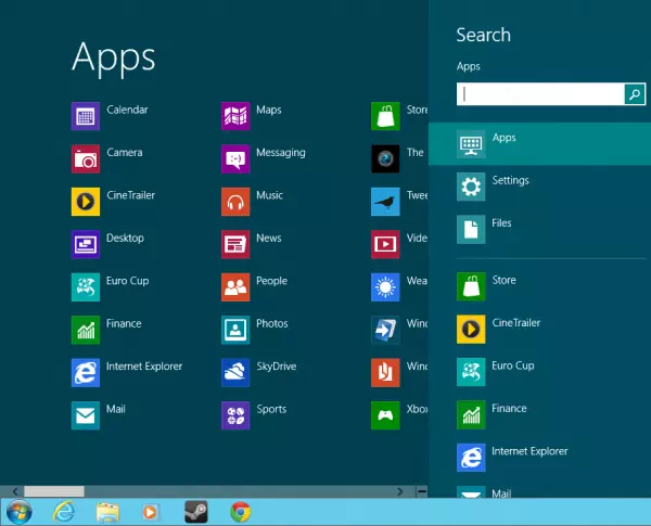 Windows 8 start8 մեկնարկային ընտրացանկ