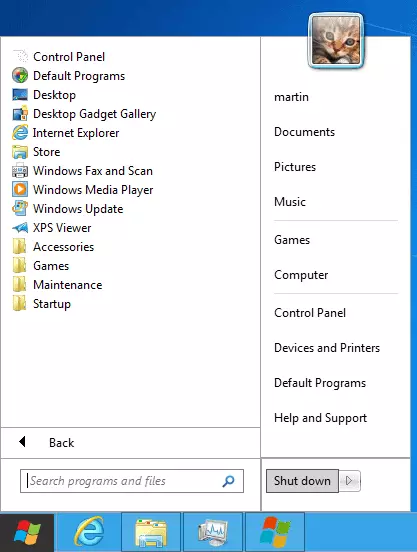 Windows 8 startmeny