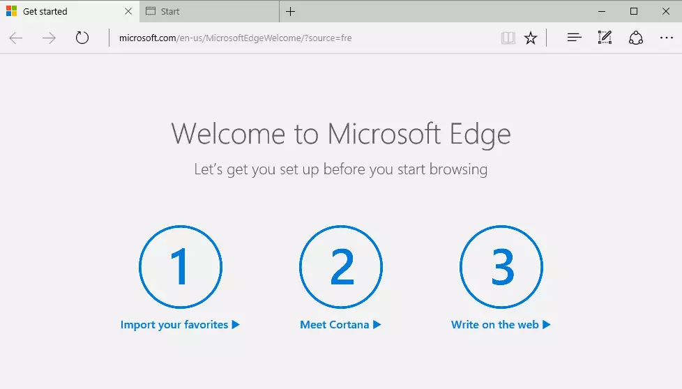 toe setiina le microsoft edge