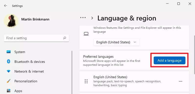 Windows 11 lägg till ett språk