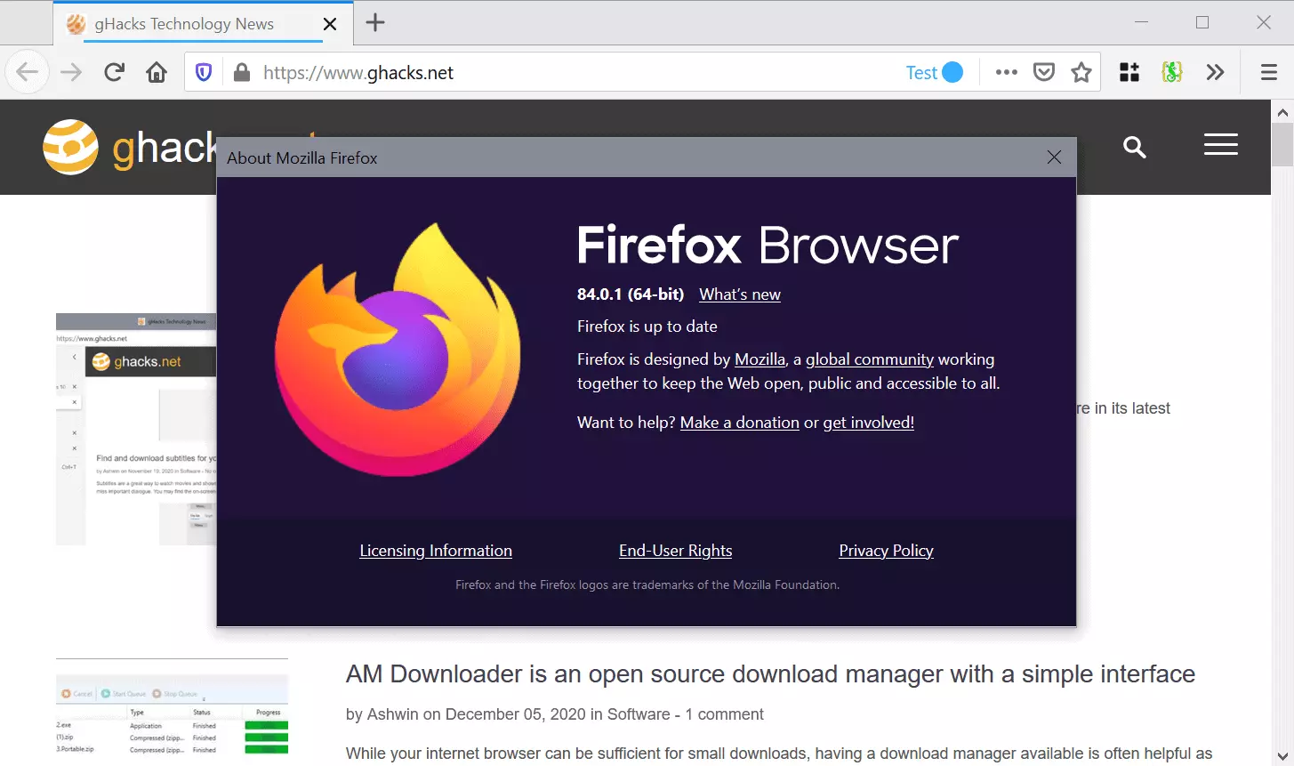 Firefox 84.0.1