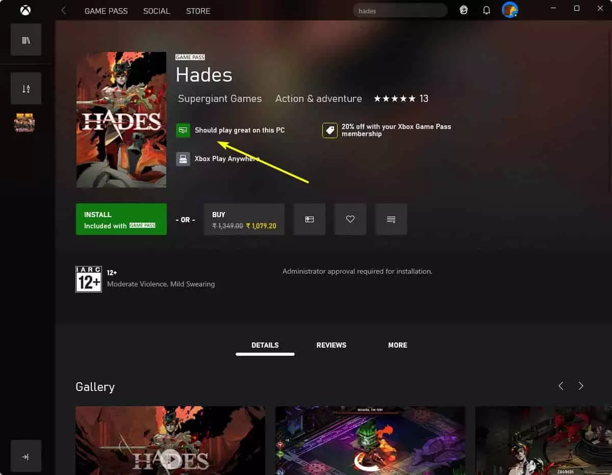 Prestatiebeoordeling game Xbox Insiders-app