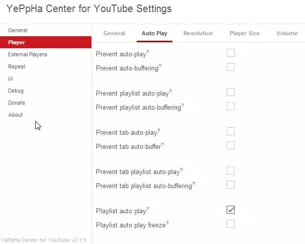 parandaloni luajtjen automatike të youtube