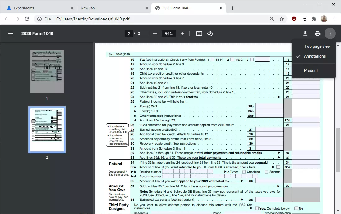 chrome novi pdf preglednik