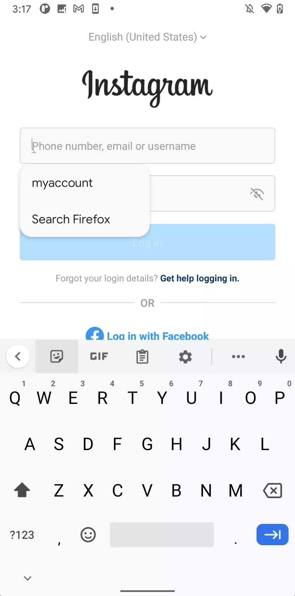 firefox 93 Android paroles automātiskās aizpildes sistēma