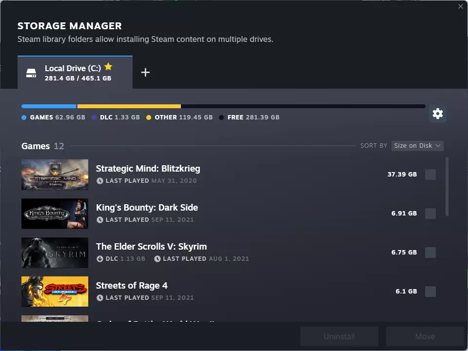 steam opslach manager