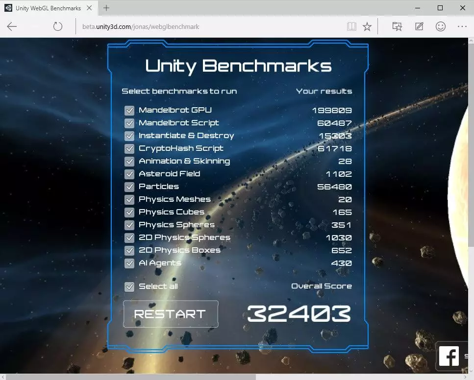 jednota benchmark no asm