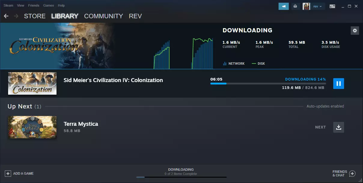 Nganyari paling anyar Steam nambah manajemen download