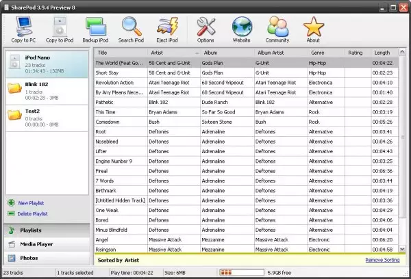 sharepod copy songs ipod