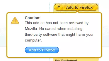 mozilla අවවාදයයි