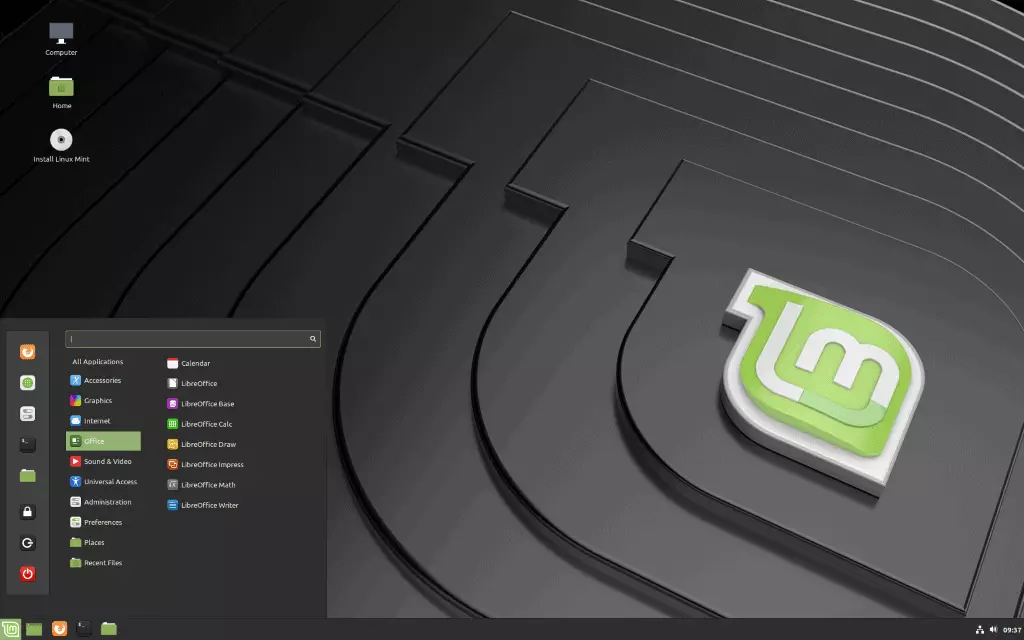 Linux mint 19.2 desktop