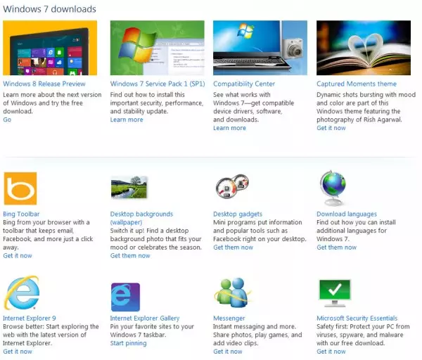 Windows 7 downloads