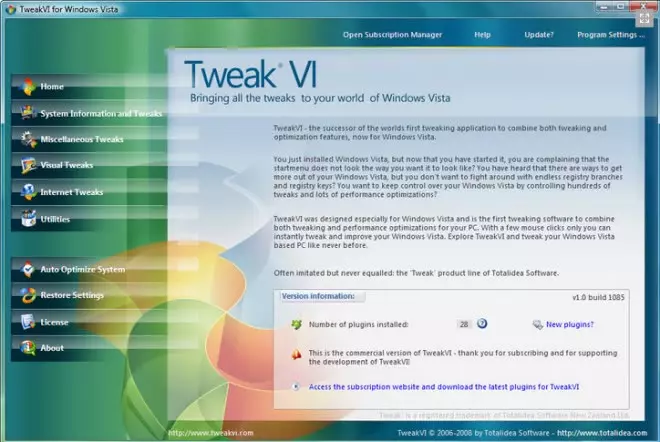 tweak vista skrini