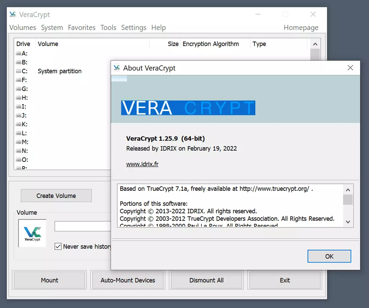 VeraCrypt 1.25.9 Verschlüsselungssoftware behebt BSOD unter Windows