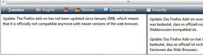 Firefox vertaal addon