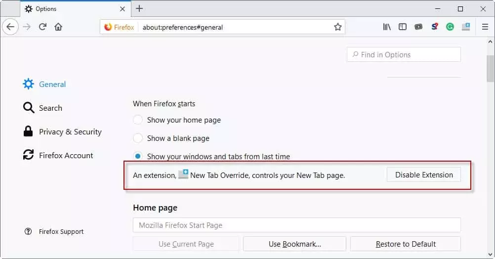 mga gusto sa extension sa firefox