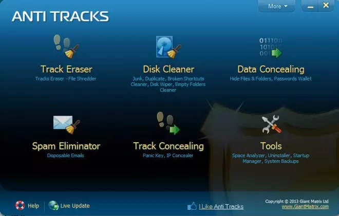 anti tracks screenshot