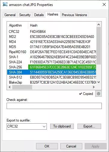 Iqokobhe le-OpenHashTab lokuthumela ngaphandle