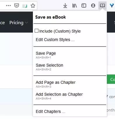 Salva le pagine web come file EPUB con l'estensione Salva come eBook per Firefox e Chrome