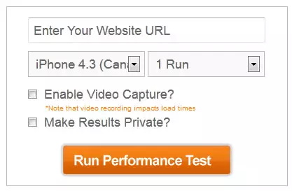 test mobilne spletne strani