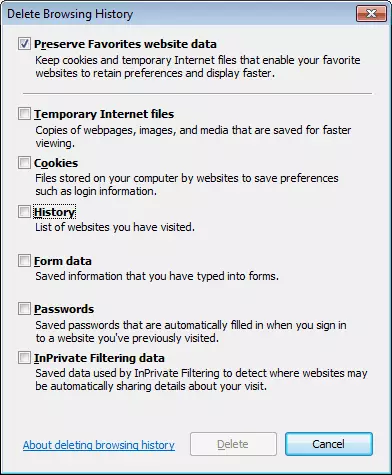 Internet explorer cookies