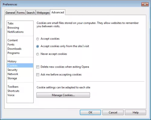 opera block tracking cookies