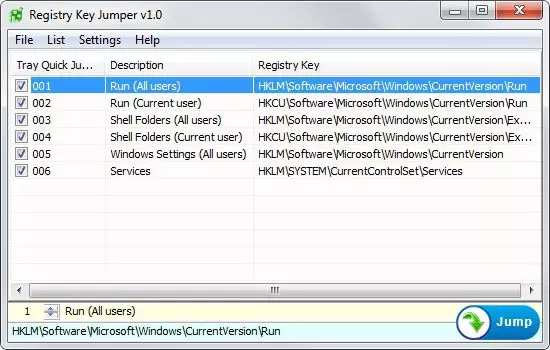 registry key jumper