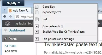 twinkiepaste Paste Text Ausdréck