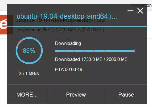 Xtreme Download Manager ātrums 2