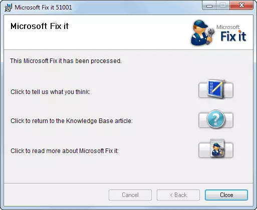 Microsoft fix it internet explorer