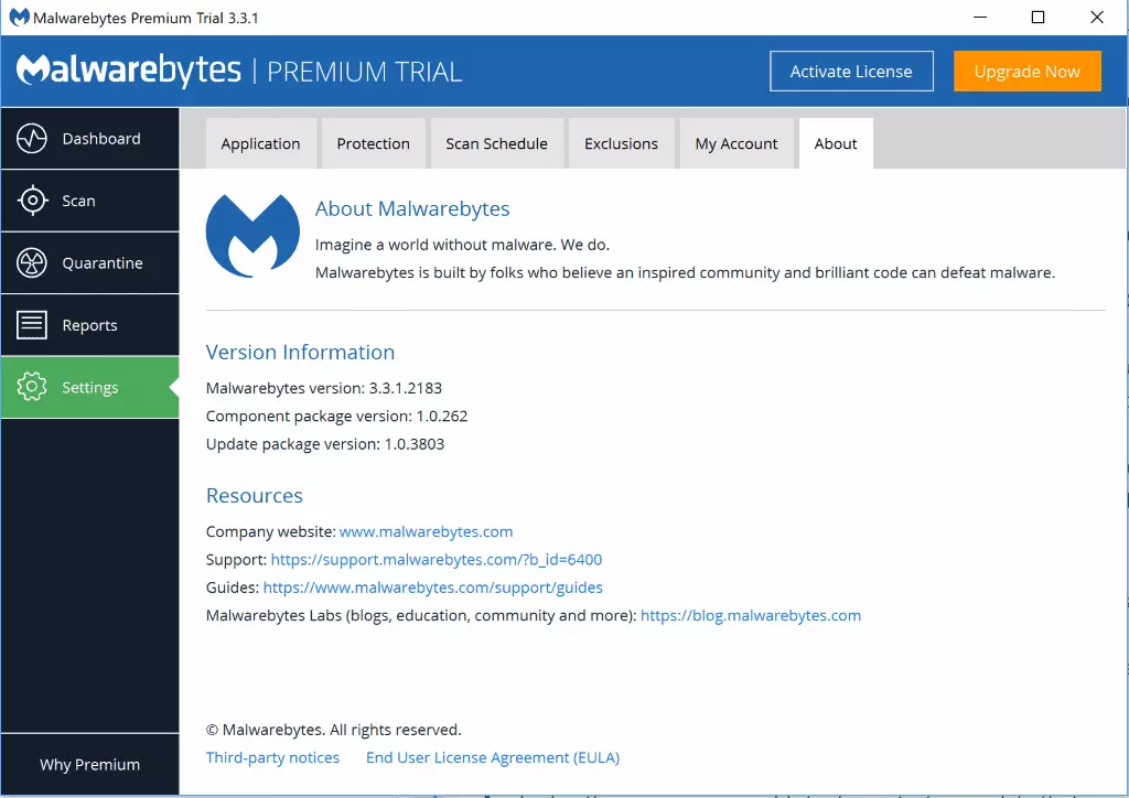 alto uso de recursos do malwarebytes