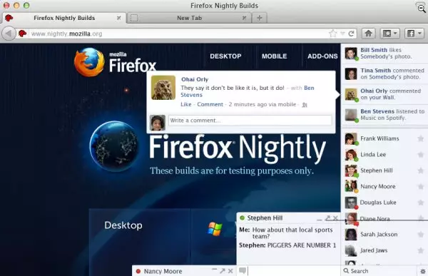 firefox ການເຊື່ອມໂຍງສັງຄົມ