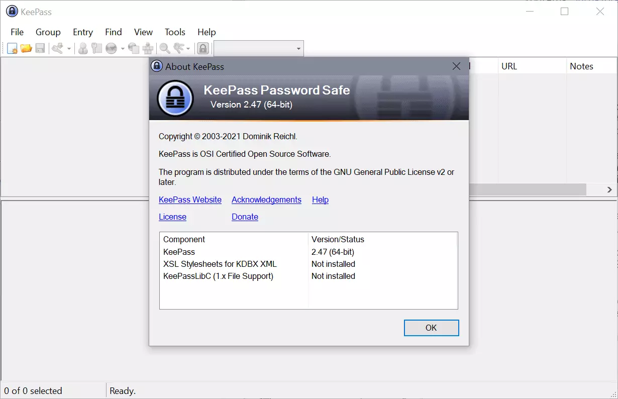 keepass 2.47 Passwuert Manager