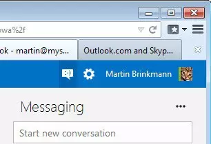 Outlook de mesagerie Skype