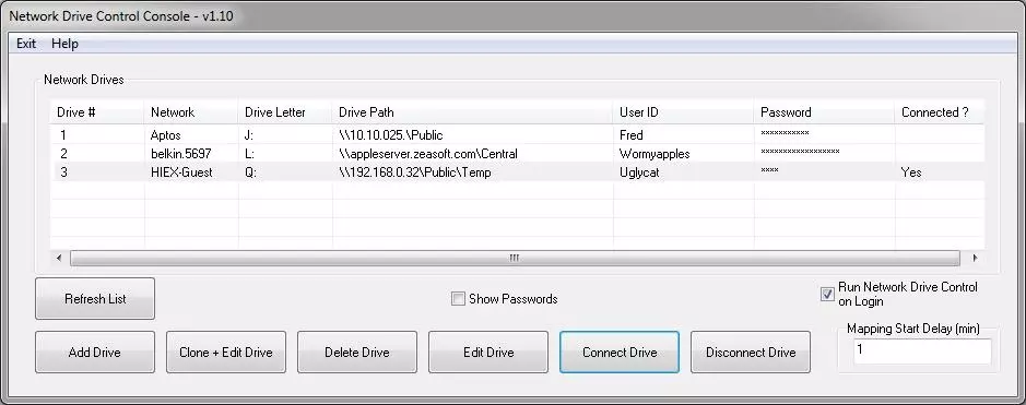 network drive control