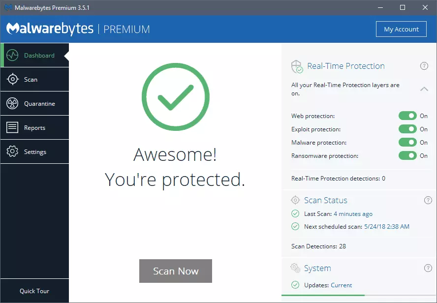 malwarebytes પ્રીમિયમ 3.5.1