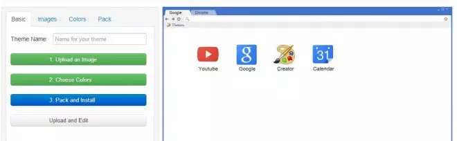 ekrankopio de la kreinto de chrome temo