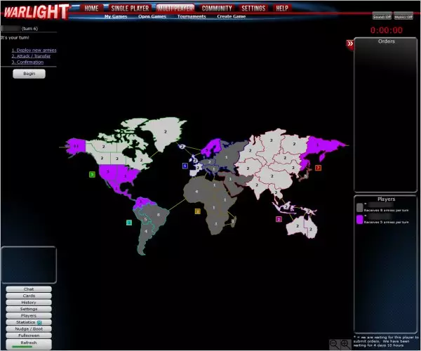 mapa de luz de guerra