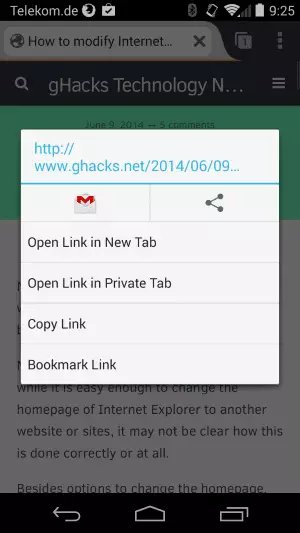 Firefox Quickshare Android